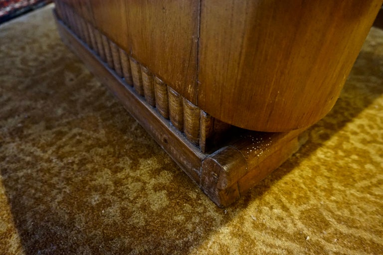 Art Deco Steamship Chimney Teak Dining Table Desk For Sale at 1stDibs
