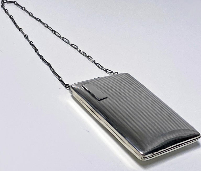 Art Deco Sterling Combination Sovereign Compact Card Case, American ...