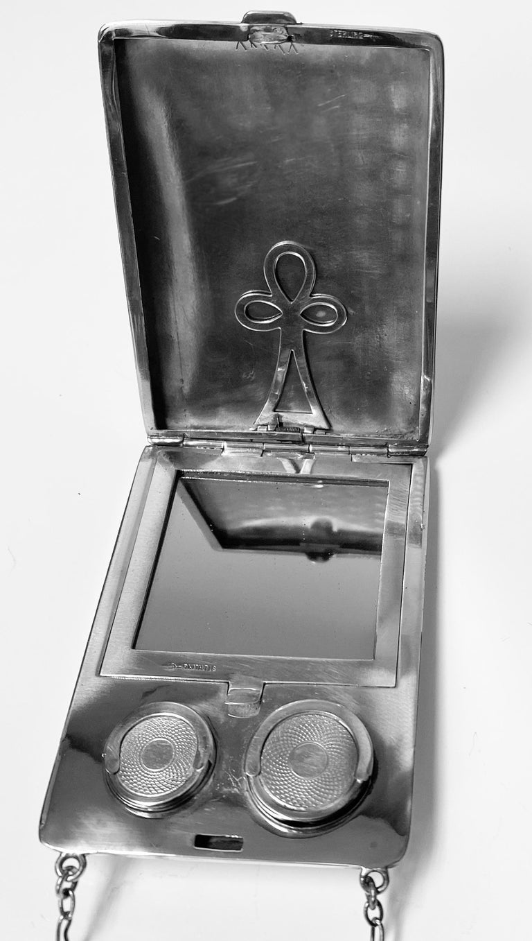 Art Deco Sterling Combination Sovereign Compact Card Case, American ...