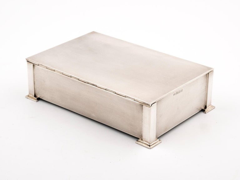 Art Deco Sterling Silver Cigar Box by John Henry Wynn For Sale at 1stDibs