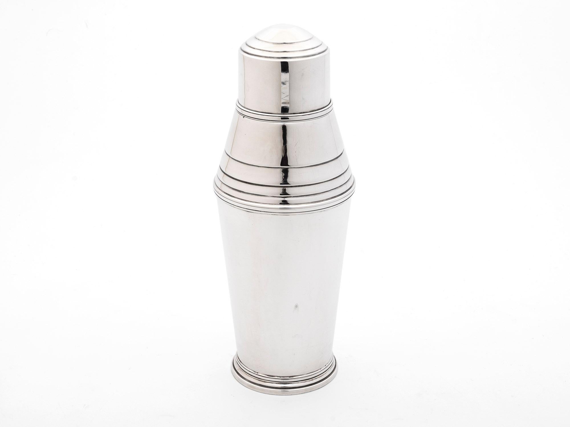 Art Deco Sterling Silver Cocktail Shaker by John Bagshaw For Sale at ...