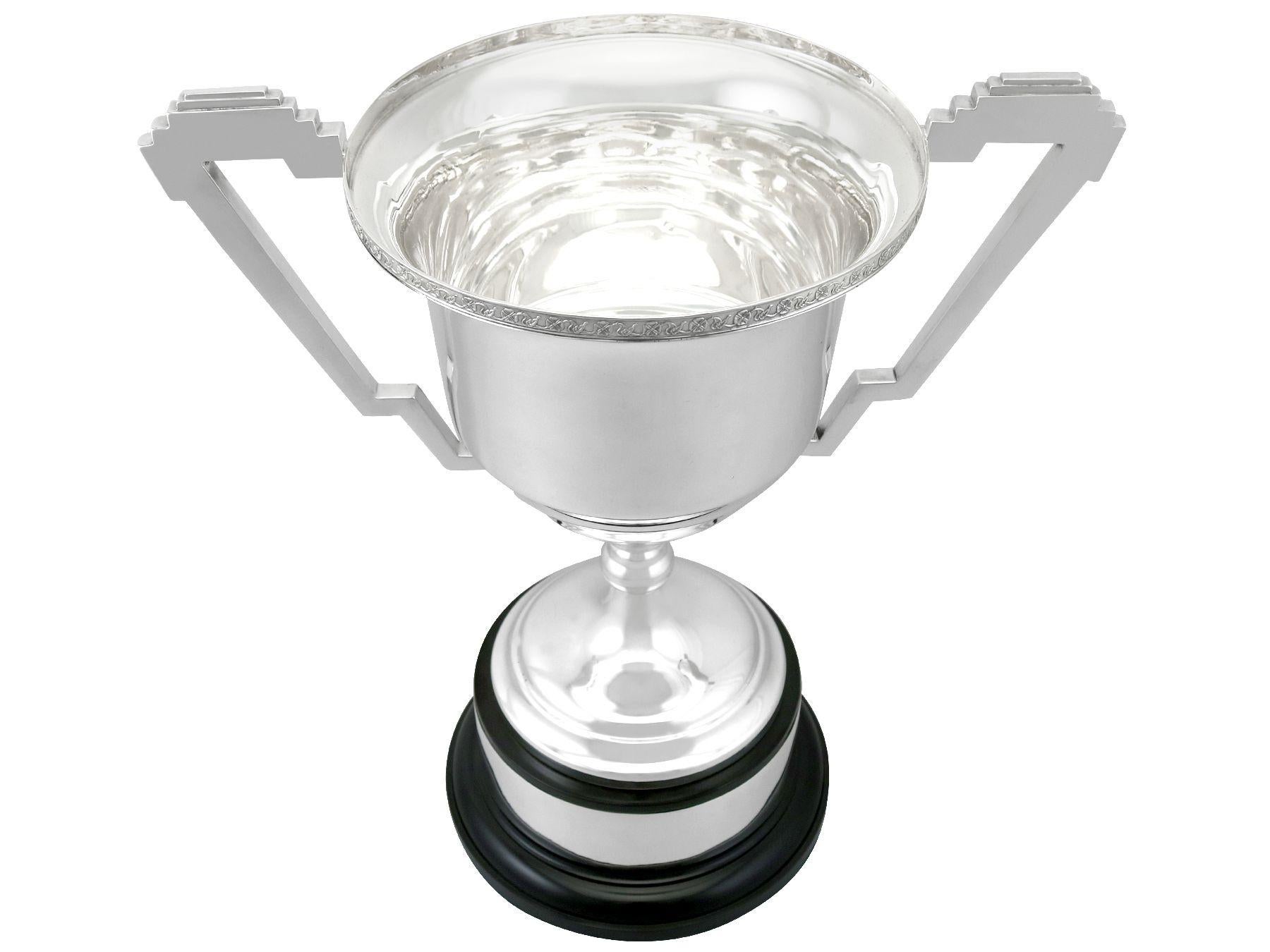 Art Deco Sterling Silver Presentation Cup For Sale at 1stDibs