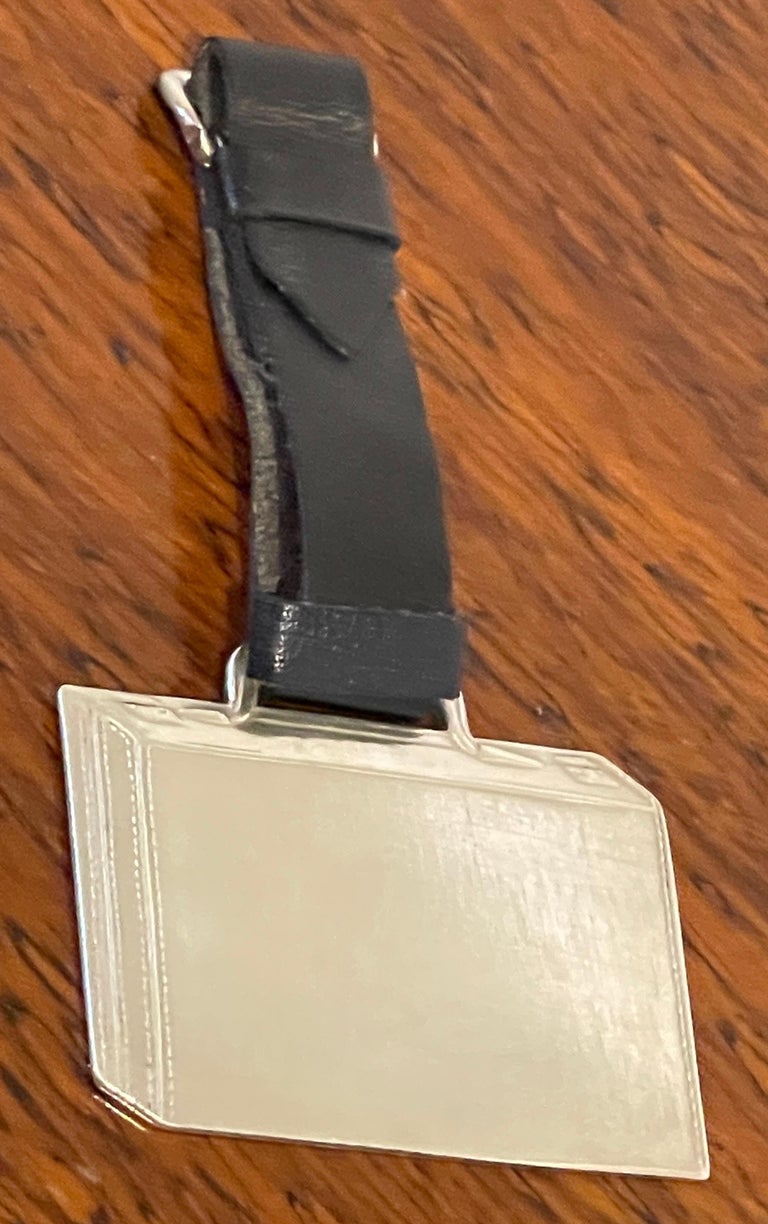 Art Deco Sterling Silver 'Suitcase' Luggage Tag by Webster Silver Co ...