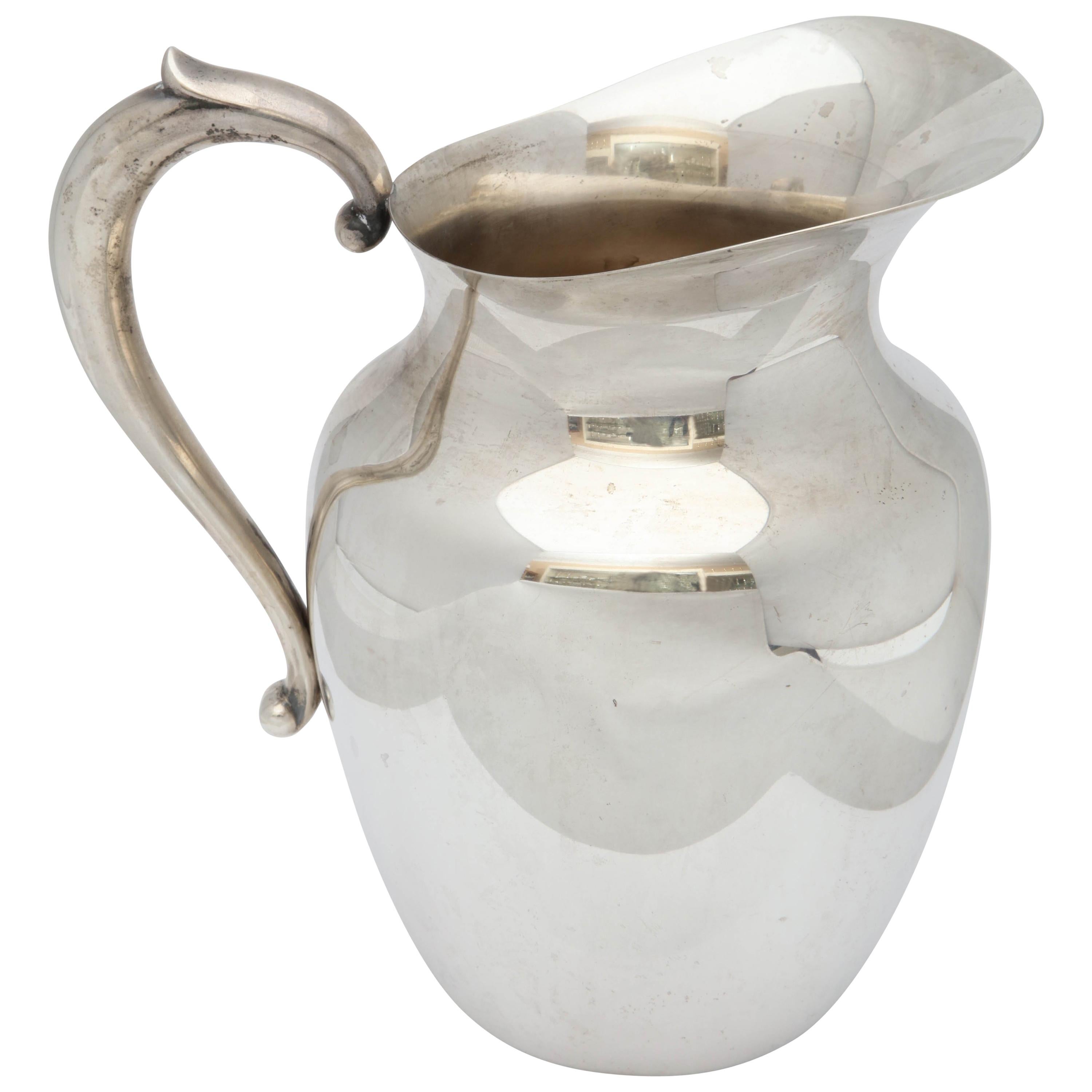 Sterling Silver Pitcher and Under Tray by Wallace For Sale at 1stdibs