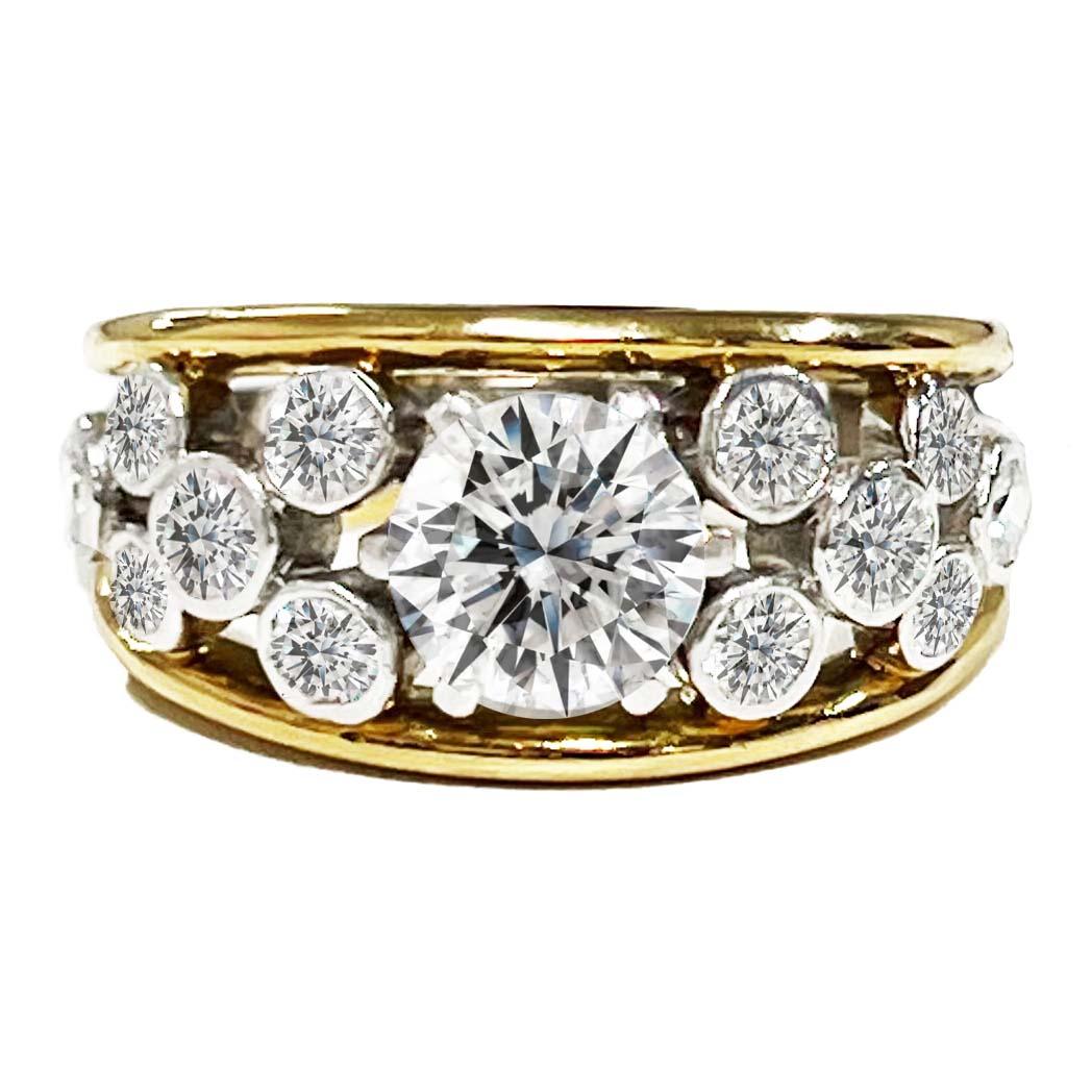 Art Deco Stlye Diamond Cocktail Ring For Sale at 1stDibs