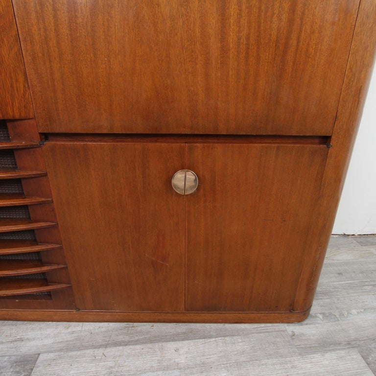 Art Deco Streamline Entertainment / Bar Cabinet For Sale at 1stDibs