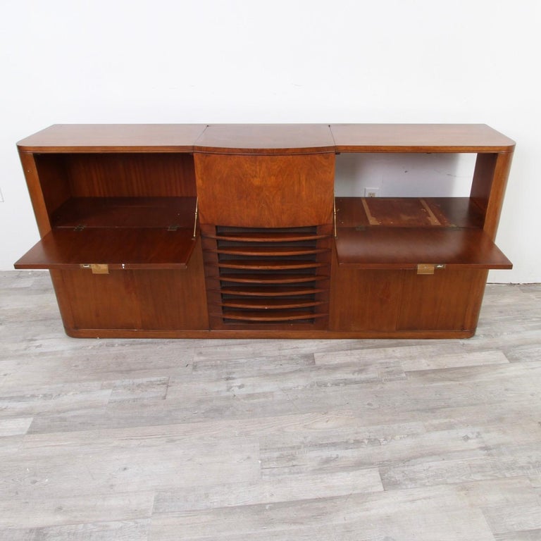 Art Deco Streamline Entertainment / Bar Cabinet For Sale at 1stDibs