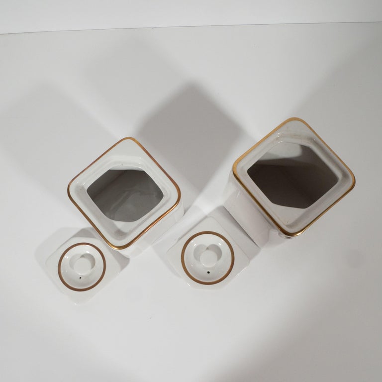 Art Deco Streamline Porcelain Coffee and Tea Pots for the Cunard Cruise ...