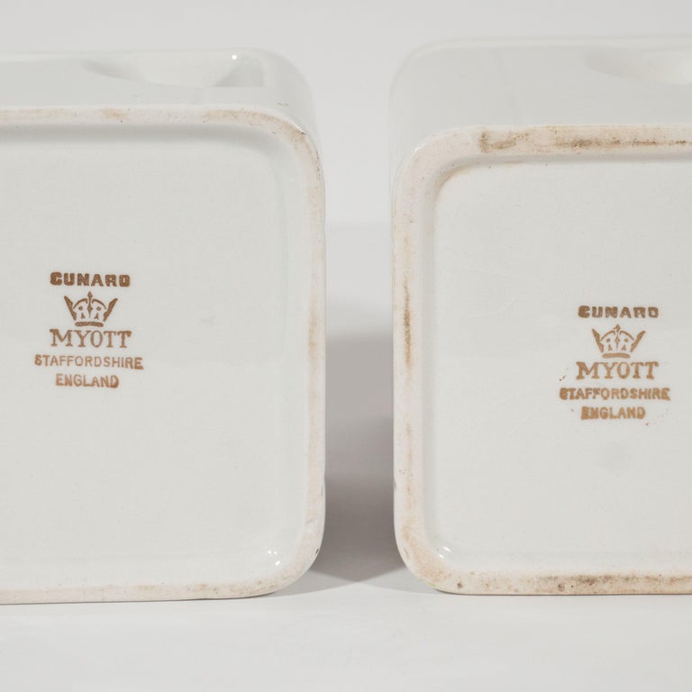 Art Deco Streamline Porcelain Coffee and Tea Pots for the Cunard Cruise ...