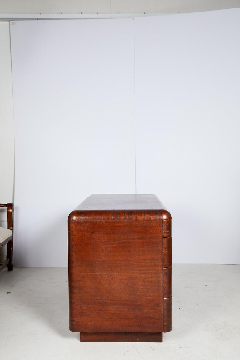 Art Deco Streamlined Bentwood Pedestal Desk by Paul Goldman for Plymold ...