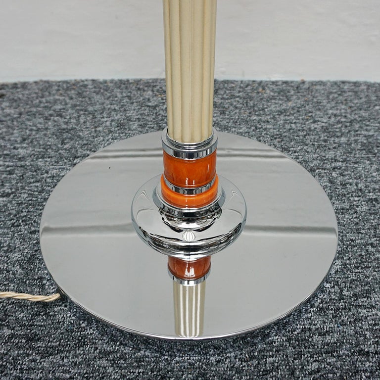 Art Deco Style Bakelite and Chromed Metal Uplighter Floor Lamp For Sale ...