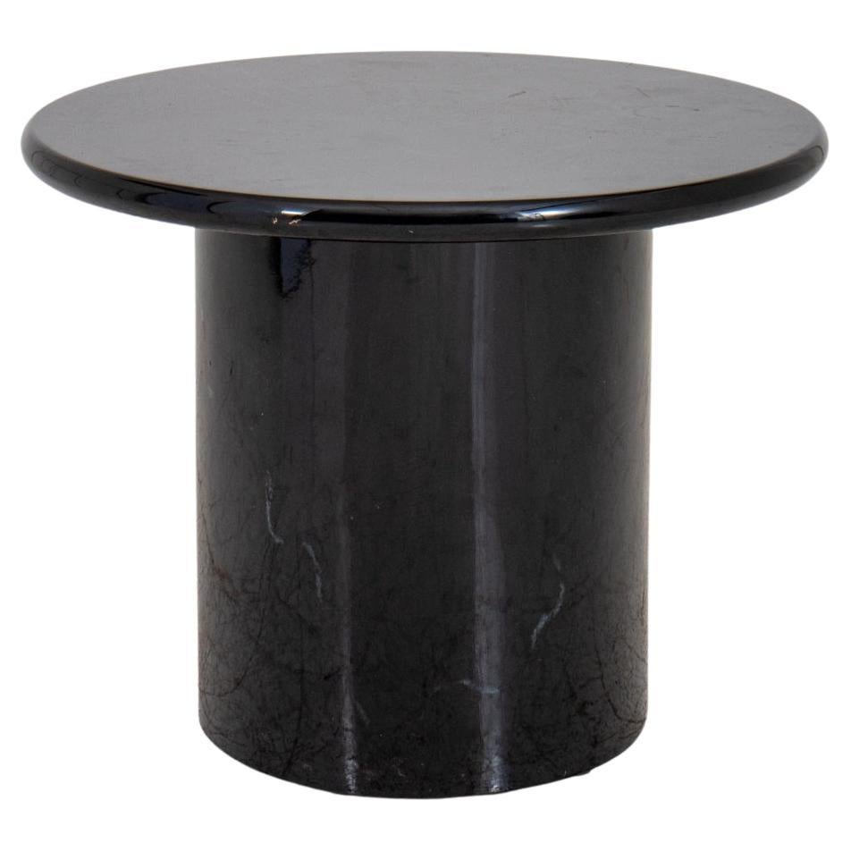 Art Deco Style Black Faux Marble Side Table For Sale at 1stDibs