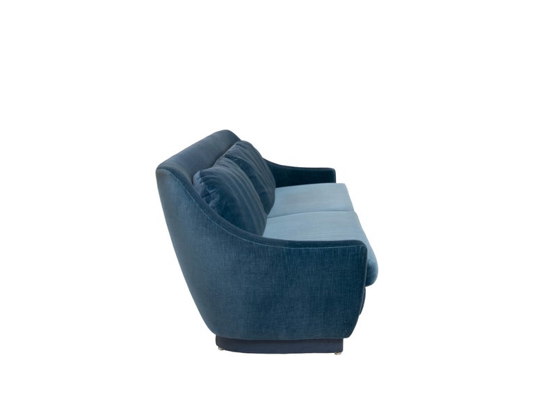 Art Deco Style Blue Velvet Sofa, The Netherlands at 1stDibs | art deco ...
