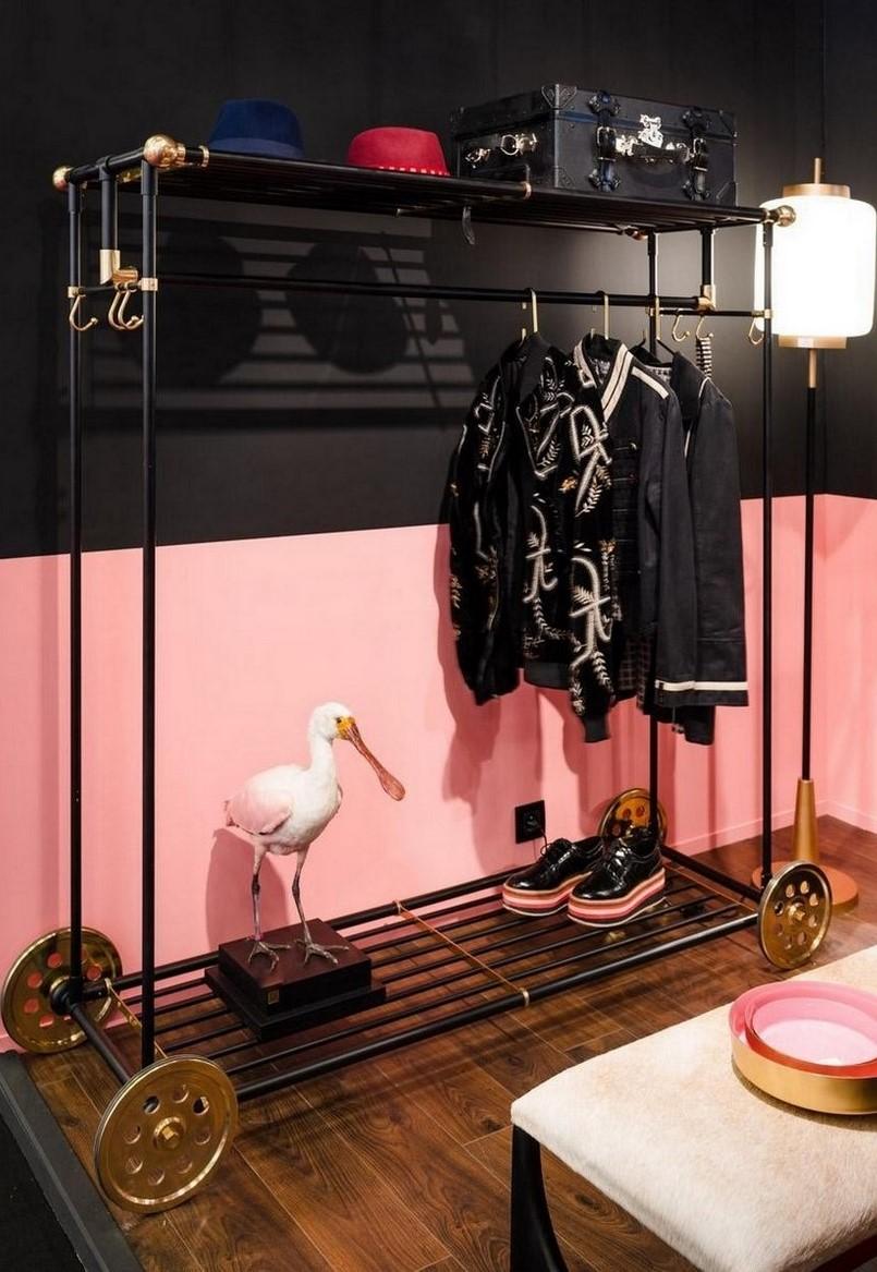 Art Deco Style Brass and Black Metal Wardrobe at 1stDibs | black ...