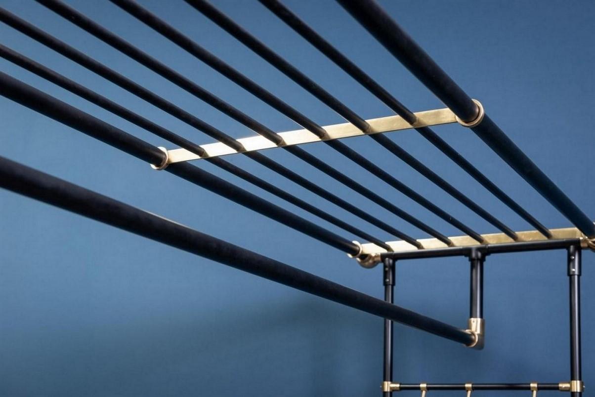 Art Deco Style Brass and Black Metal Wardrobe at 1stDibs | black ...