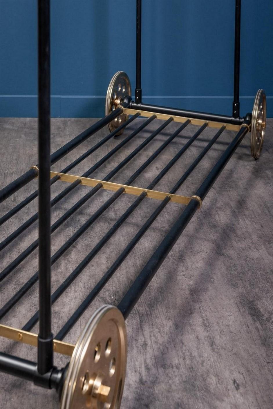 Art Deco Style Brass and Black Metal Wardrobe at 1stDibs | black ...