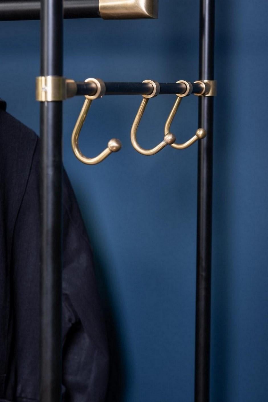 Art Deco Style Brass and Black Metal Wardrobe at 1stDibs | black ...