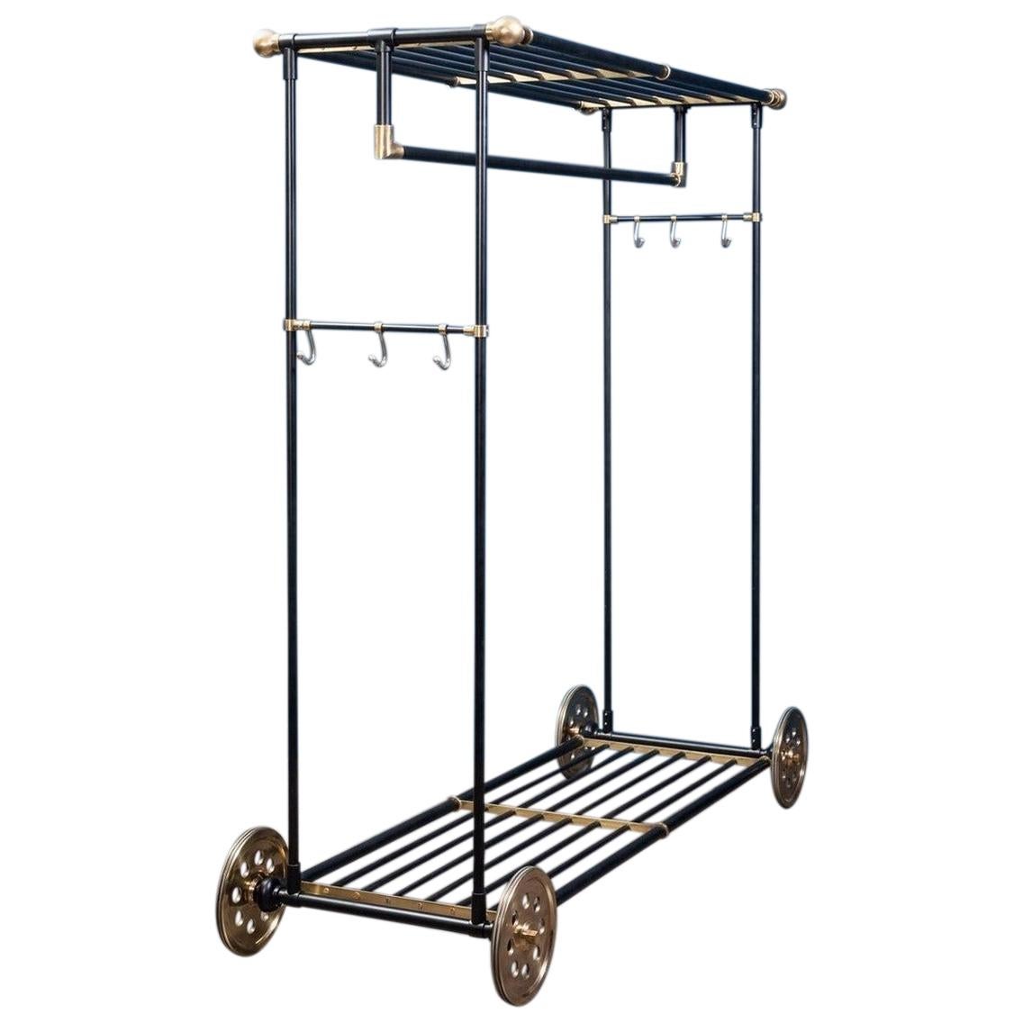 Art Deco Style Brass and Black Metal Wardrobe at 1stDibs | black ...