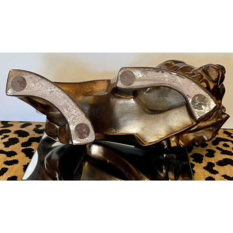 Art Deco Style Carl Schultz Luster Pottery Lion Sculpture, 1970s For ...