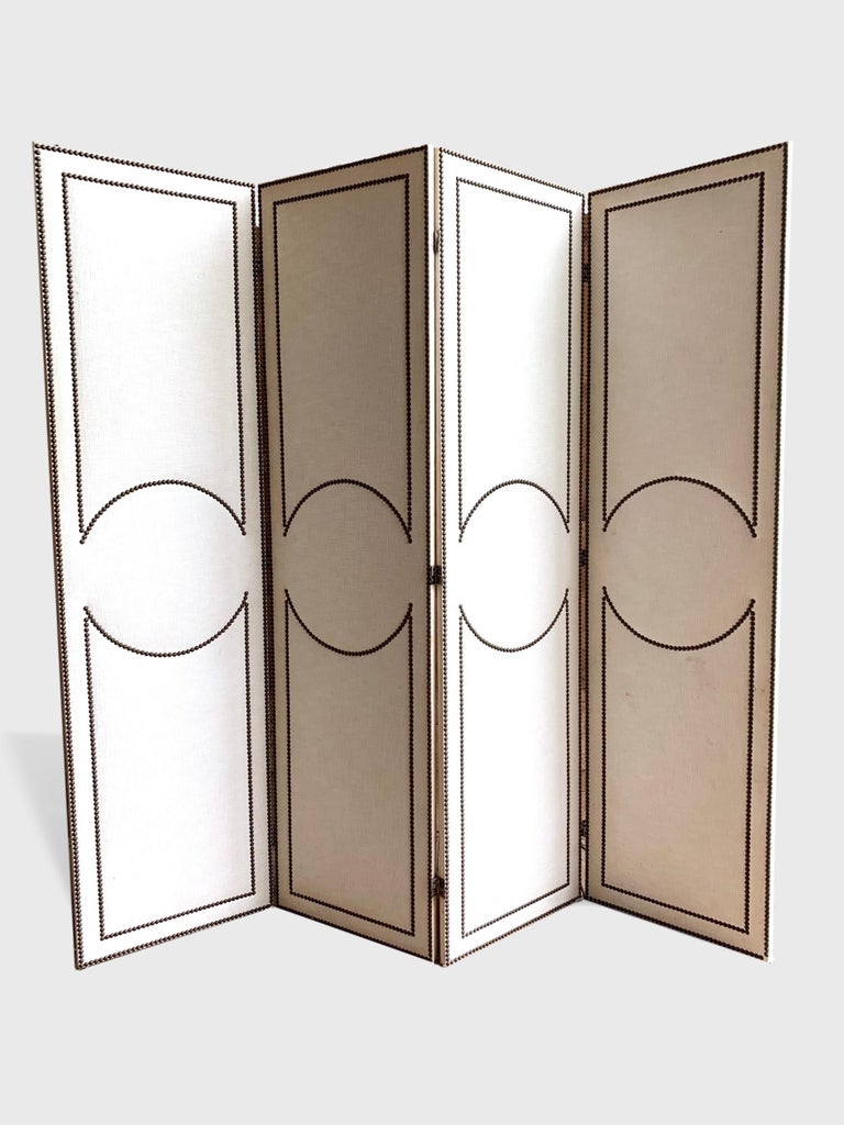 Art-Deco Style Custom 4-Panel Screen For Sale at 1stDibs