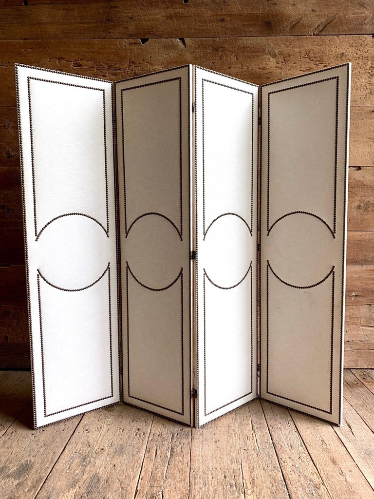 Art-Deco Style Custom 4-Panel Screen For Sale at 1stDibs
