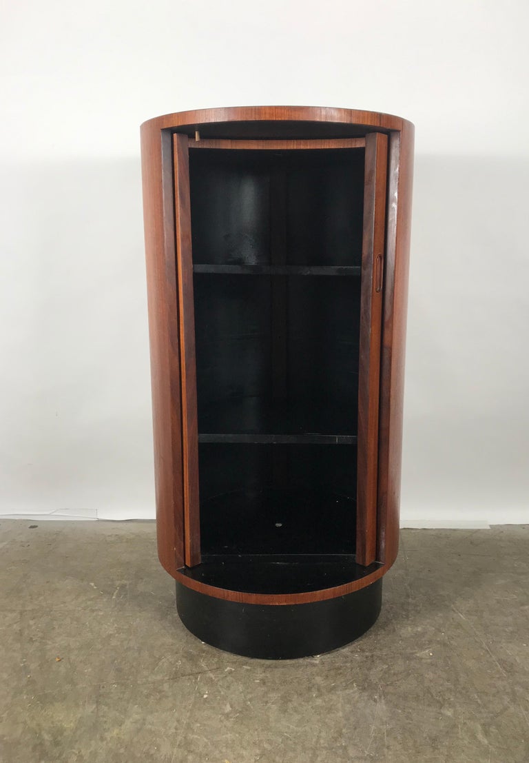 Art Deco Style Cylinder Bar, Lazy Susan Revolving Shelf Interior, R S ...