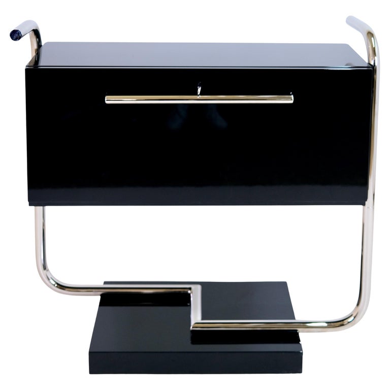 Art Deco Style Double Face Steel Tube Bar Furniture by René Herbst For ...