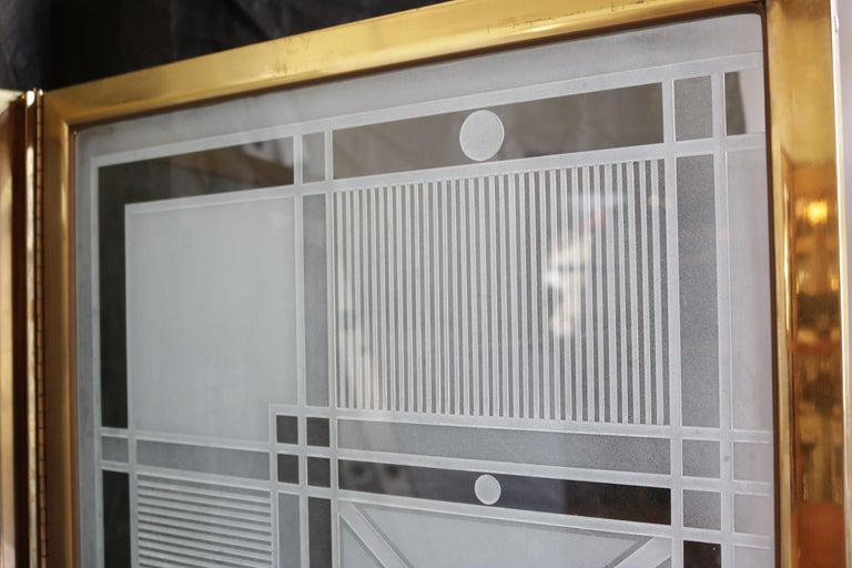 Art Deco Style Molded Plexiglass Folding Screen at 1stDibs | molding ...