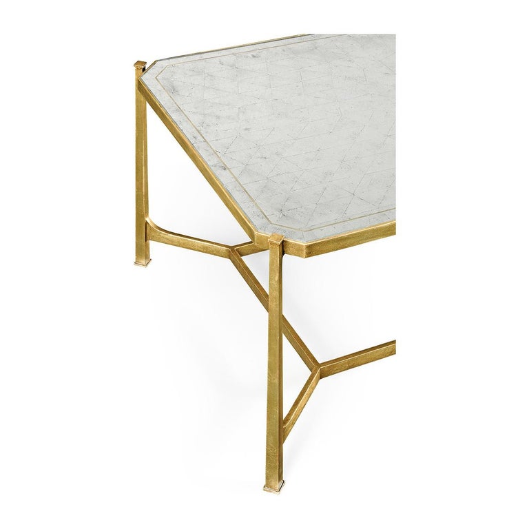 Art Deco Style Gilt Cocktail Table For Sale at 1stDibs