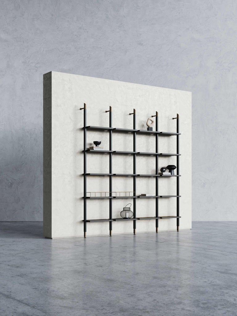 Art Deco Style His Modular Bookcase Day System Made with Wood and ...