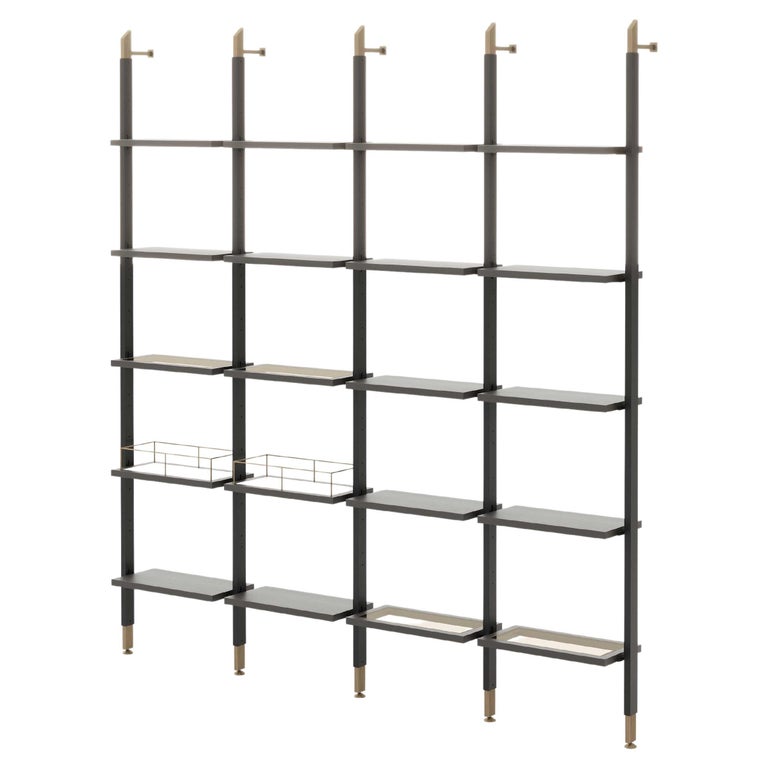 Art Deco Style His Modular Bookcase Day System Made with Wood and ...