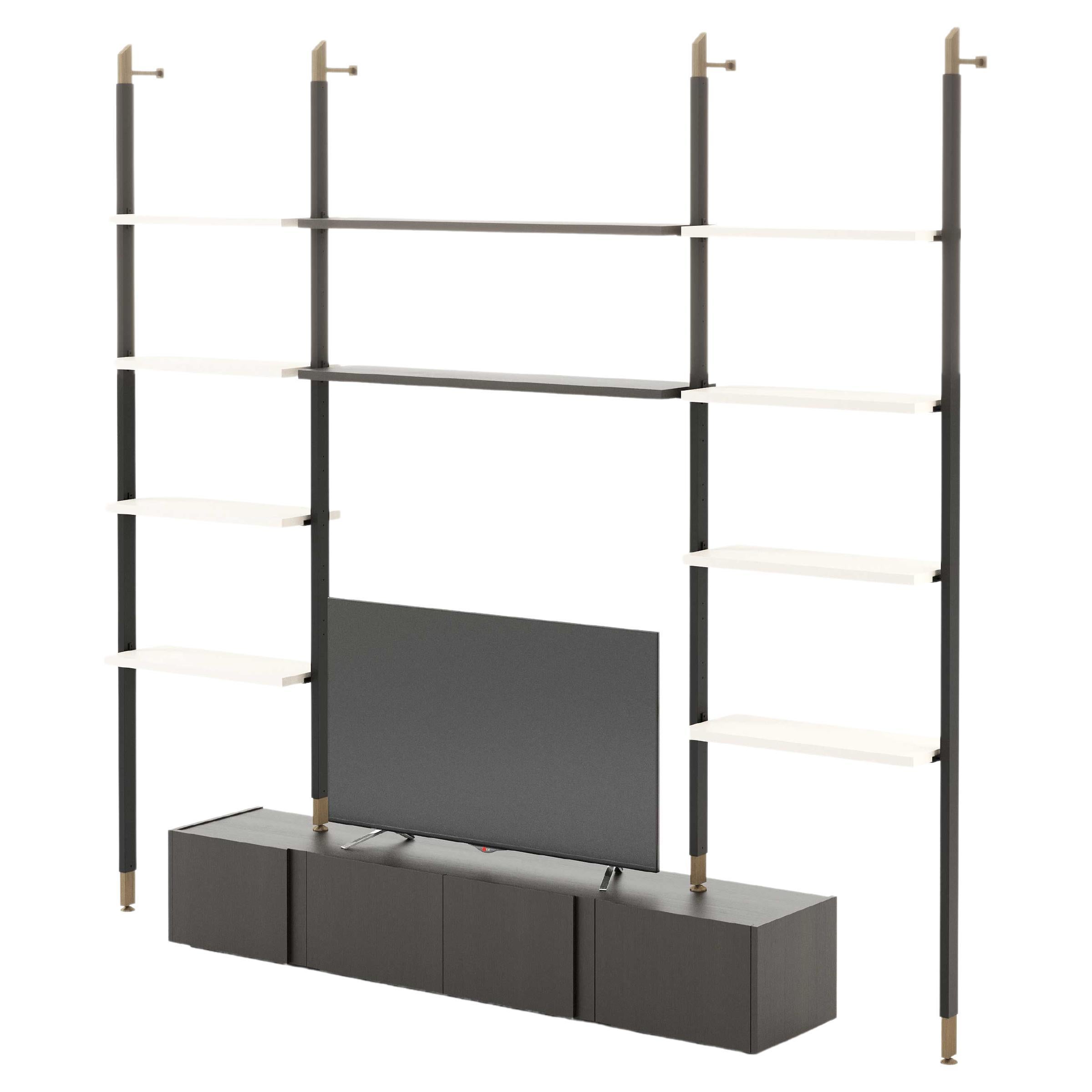 Art Deco Style His Modular Multimedia Day System Made with Wood and ...