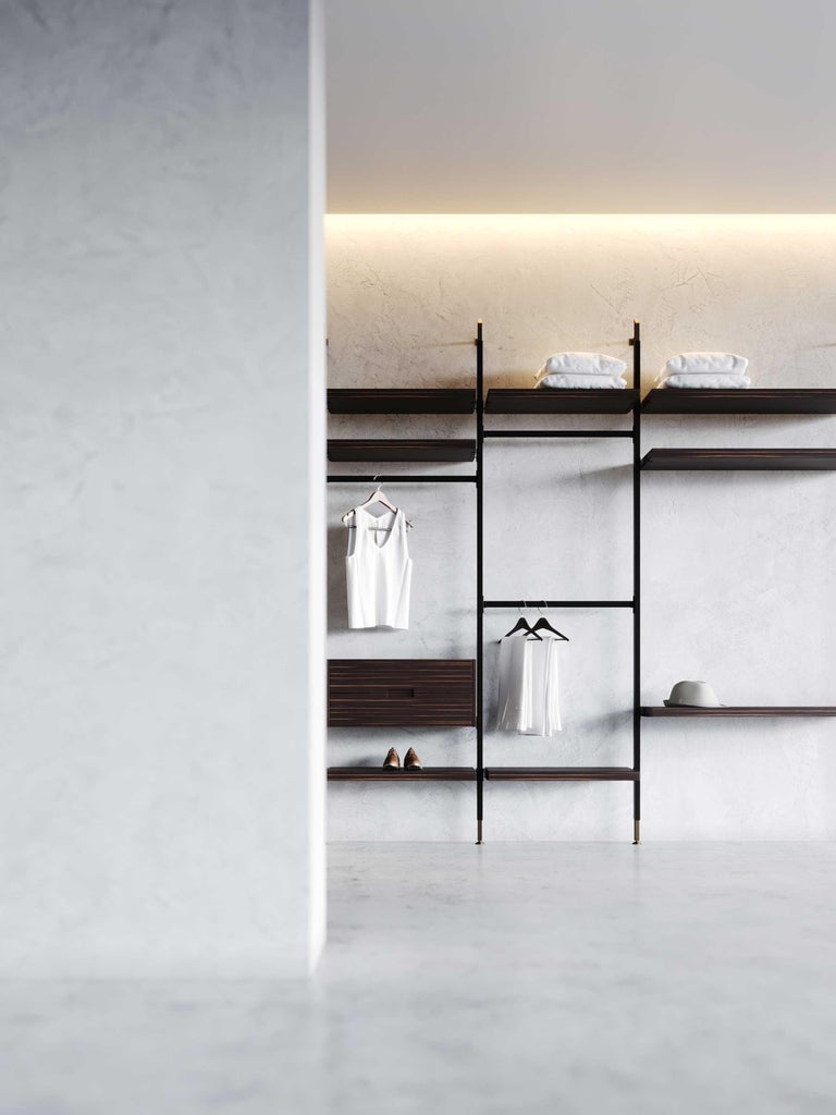 Art Deco Style His Modular Walk-In Closet Night System Made with Wood ...