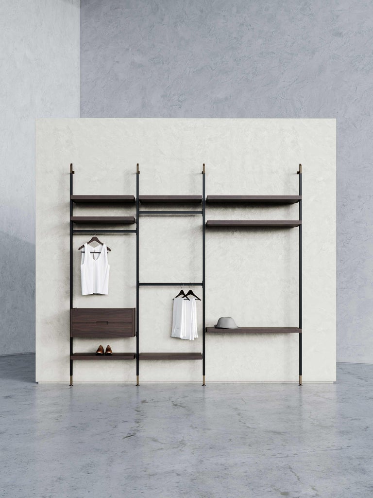 Art Deco Style His Modular Walk-In Closet Night System Made with Wood ...