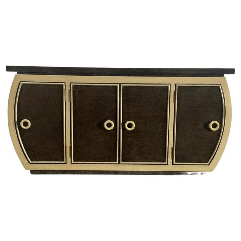 Art Deco Style Lacquered Sideboard with Rounded Sides, 1990s For Sale ...