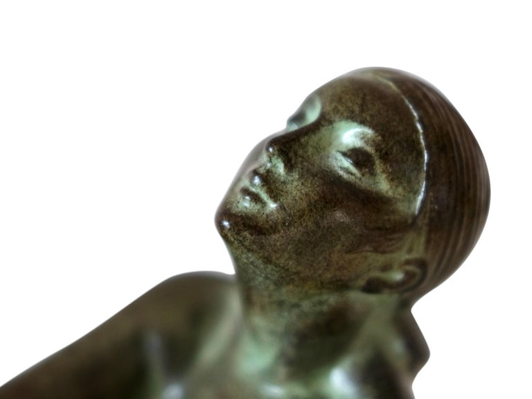 Art Deco Style Lady Bookends Ecstasy by Pierre Le Faguays for Max Le ...