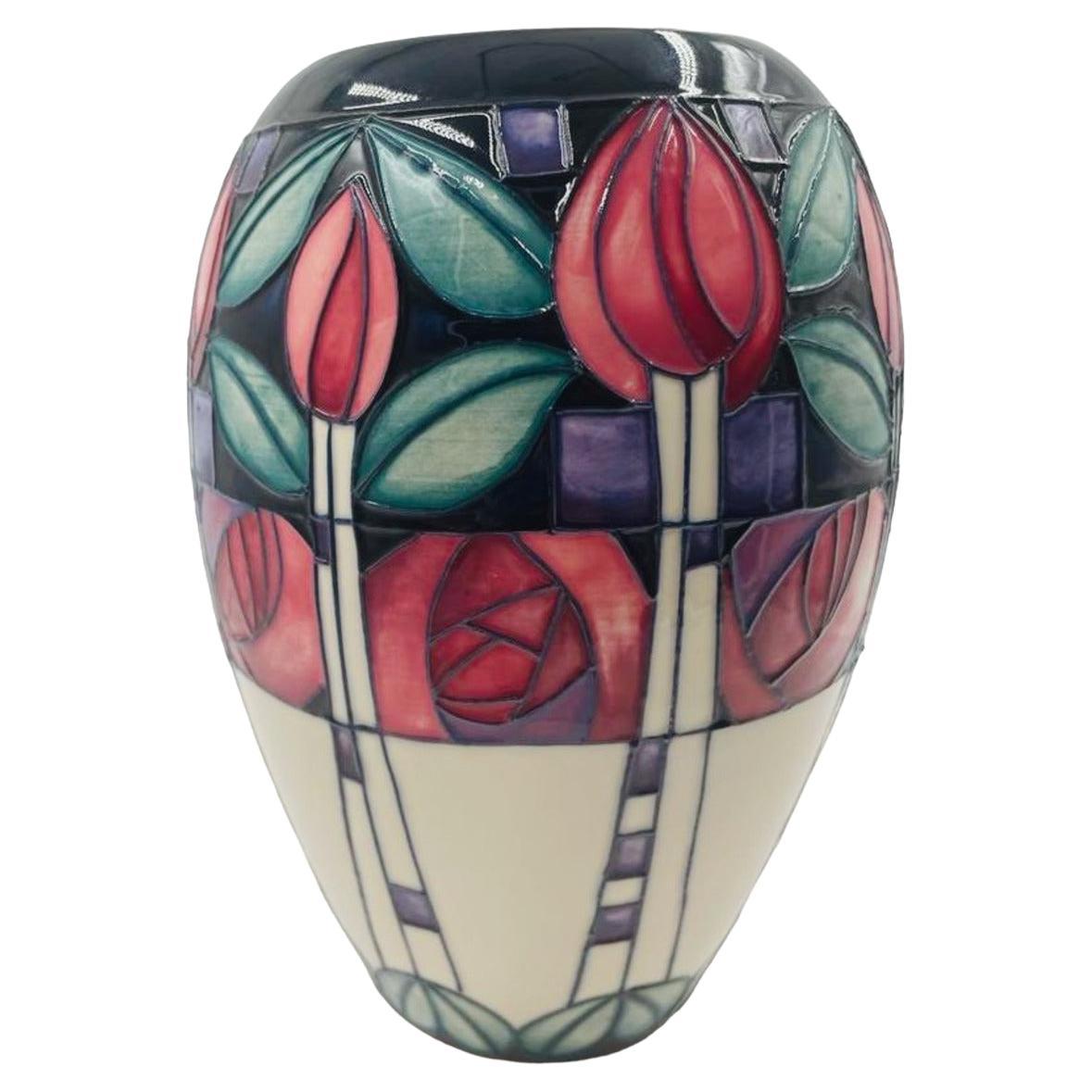 Art Deco style LIMITED Ed MOORCROFT KINGSBROUGH Gardens vase by Emma ...