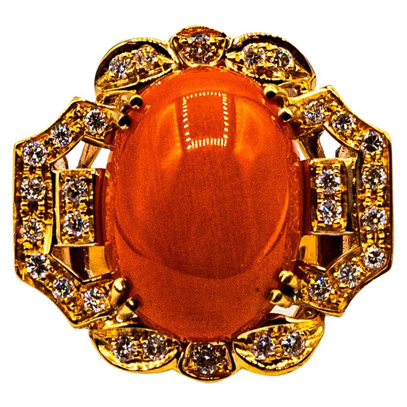 Richard Chavez Native American Navajo Jade Coral Gold Ring at 1stDibs