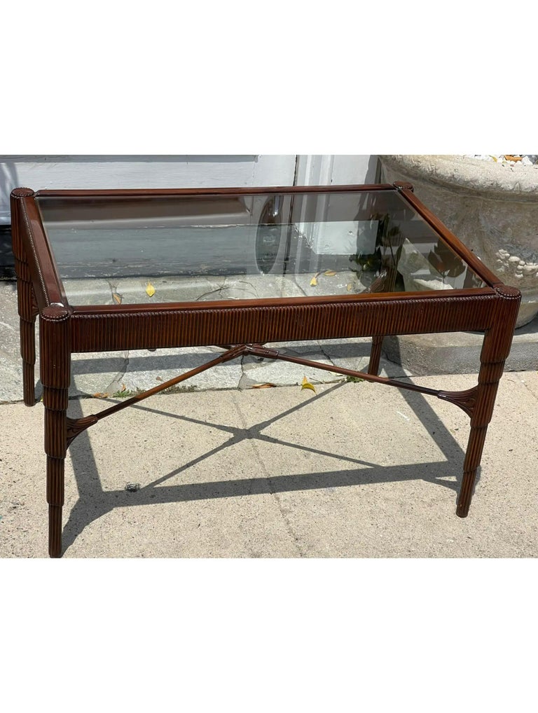 Art Deco Style Nancy Corzine Mahogany Curtain Cocktail Coffee Table For ...