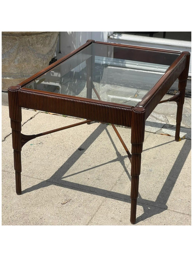 Art Deco Style Nancy Corzine Mahogany Curtain Cocktail Coffee Table For ...