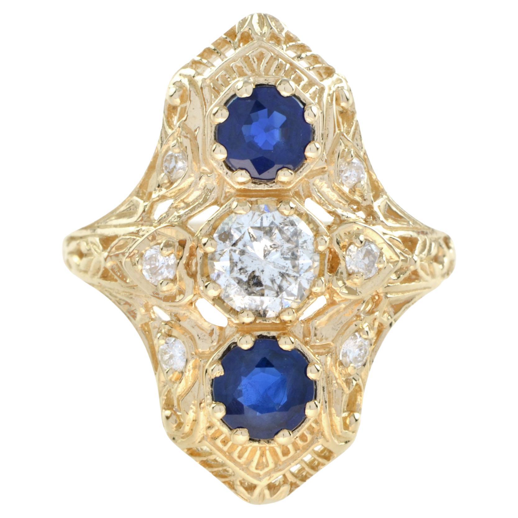 Customizable Catherine Victorian Rope Edge Emerald Cocktail Ring in 10K ...