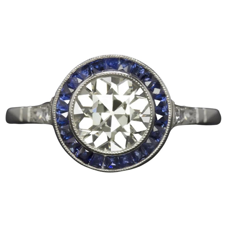 Art Deco Style Ring Features a 1.5 Carat Old European Cut Diamond Ring ...