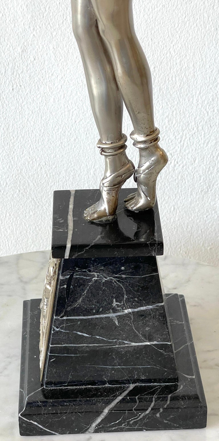 Art Deco Style Silverplated Bronze Egyptian Dancer after Demetre ...