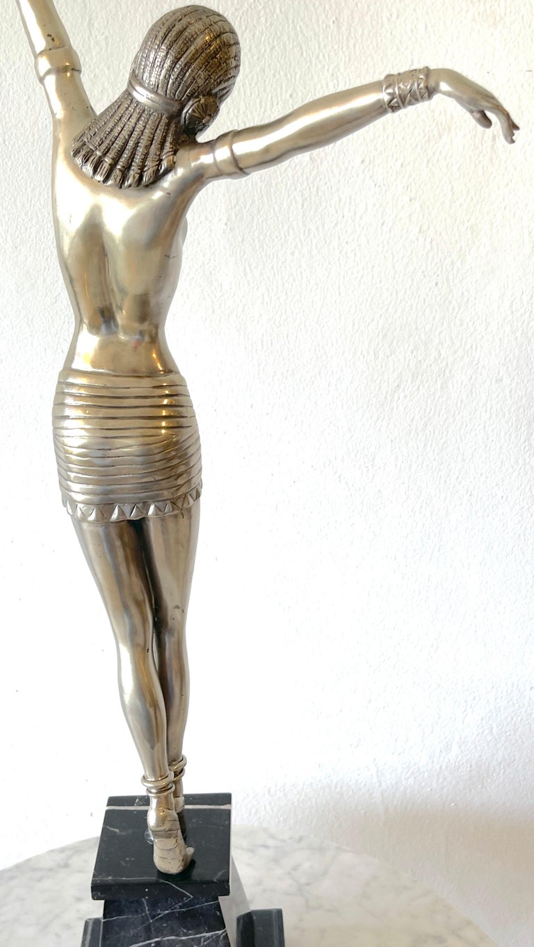 Art Deco Style Silverplated Bronze Egyptian Dancer after Demetre ...