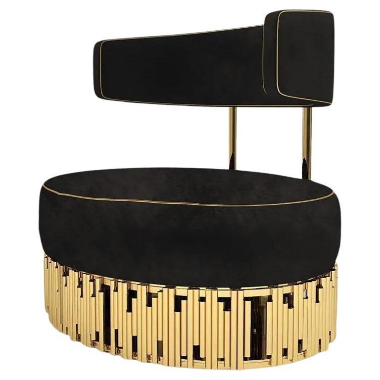 Art Deco Style Sofa In Polished Brass And Cotton Velvet For Sale at 1stDibs