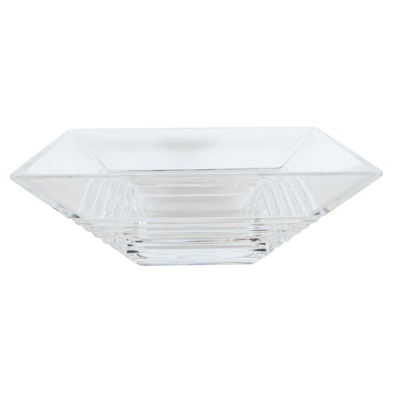 Art Deco Style Stepped Translucent Crystal Decorative Bowl by Tiffany ...