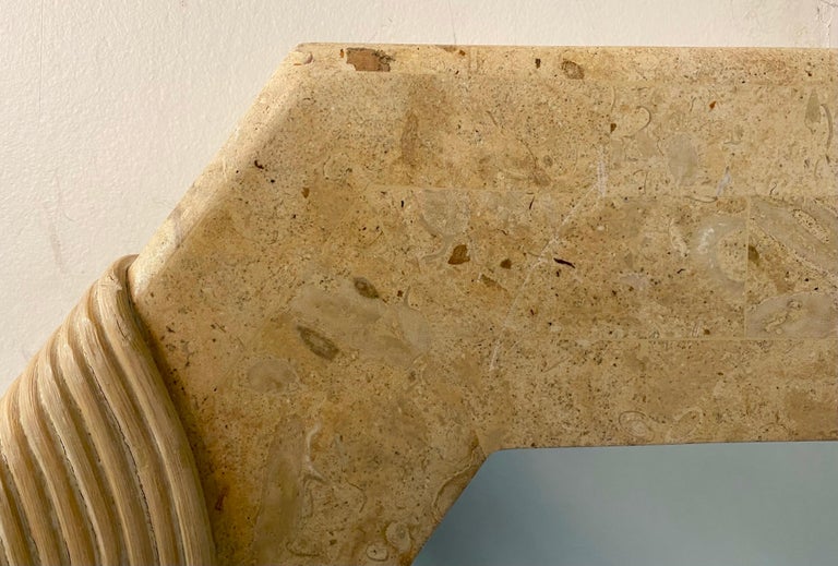 Art Deco Style Tessellated Mactan Stone Console or Wall Mirror For Sale ...