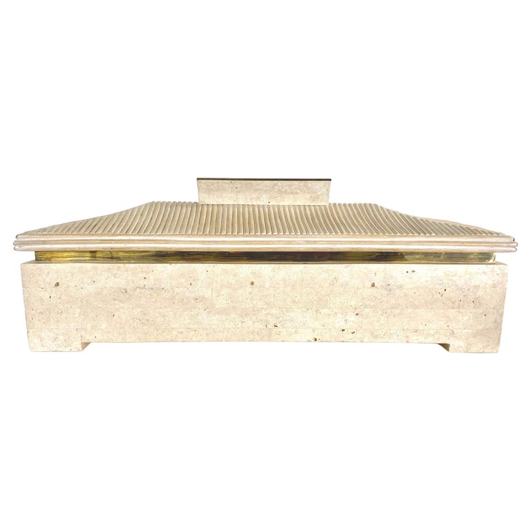 Art Deco Style Tessellated Mactan Stone Decorative or Jewelry Box For ...
