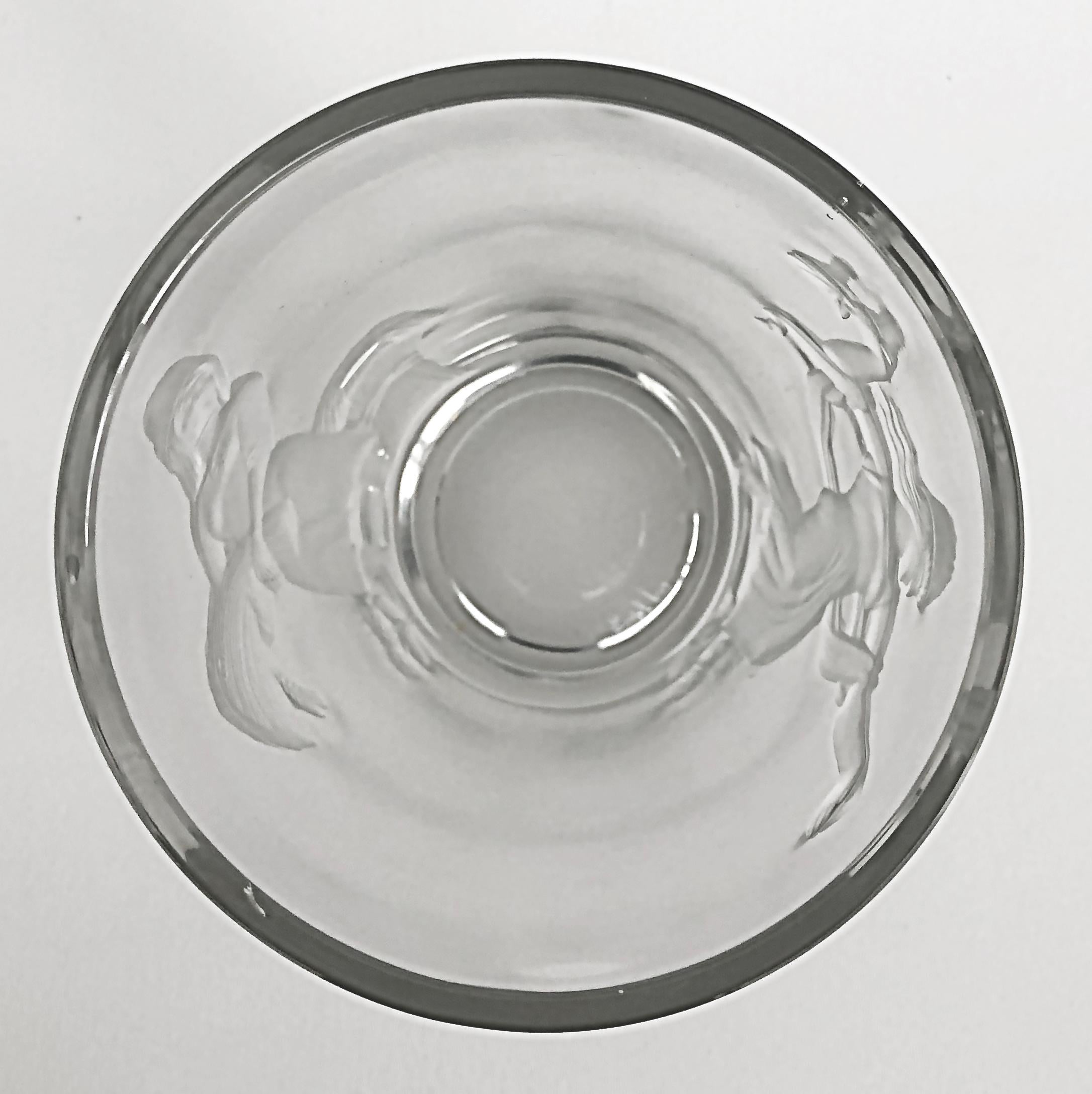 Art Deco Style Verlys France Crystal Glass Vase, Carl Schmitz For Sale ...