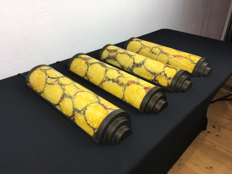 Art Deco Style Wall Scones, 7 Pieces Available For Sale at 1stDibs